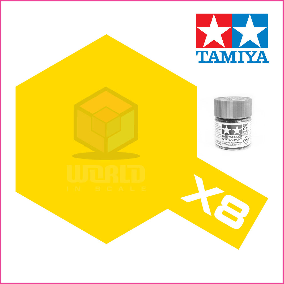 Pintura Tamiya X-8 Lemon Yellow – World in Scale